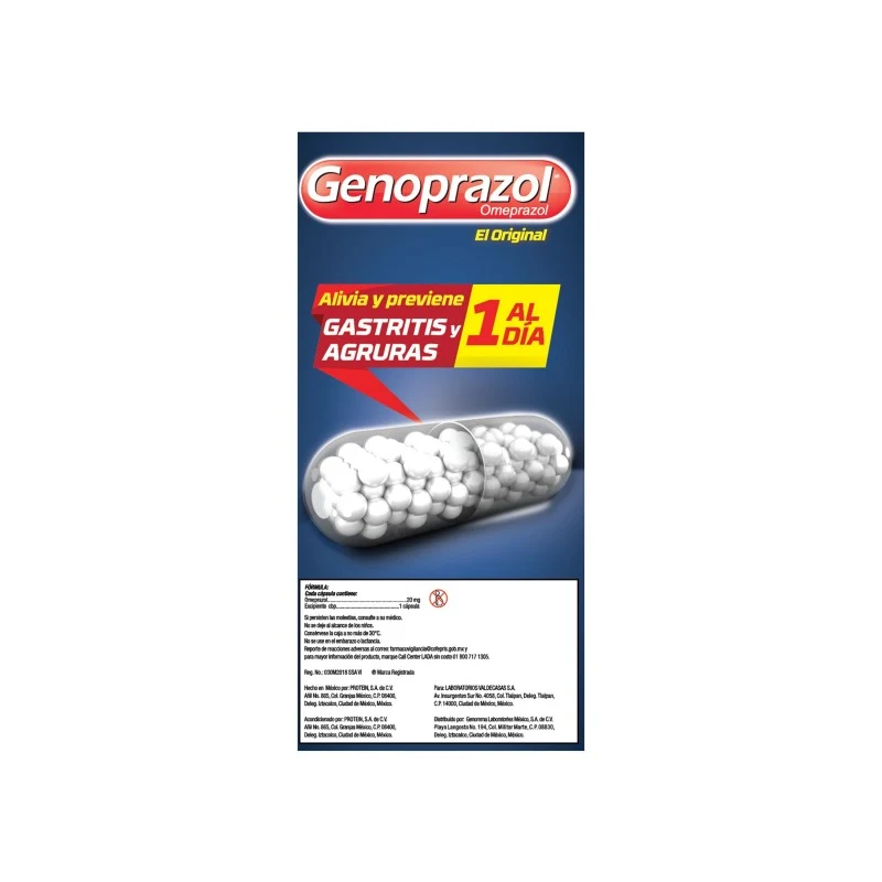 Genoprazol 20 Mg En Exhibidor 7 Blister Con 7 Cápsulas - Compra en Prixz