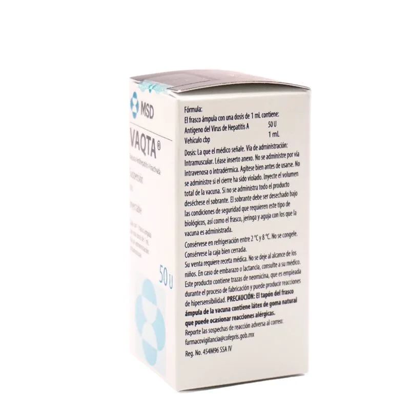 Vacuna | Vaqta 50mcg 1.0ml 1 dosis suspensión vial MEX - Compra en Prixz
