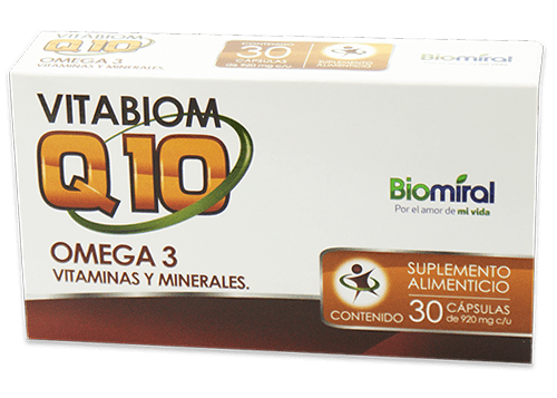 Biomiral Vitabiom Q10 Suplemento Alimenticio Con 30 Cápsulas - Compra ...