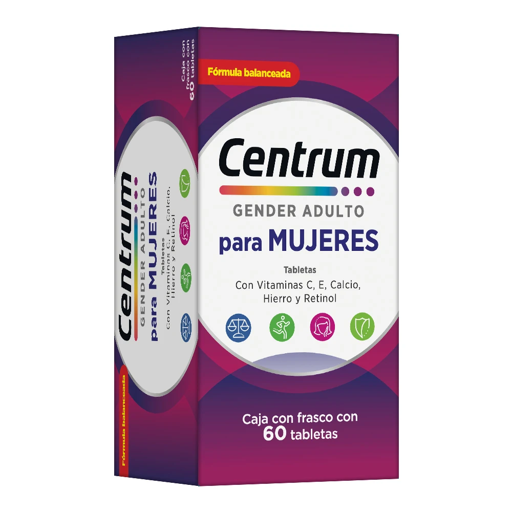 Centrum Gender 50+ Mujer Suplemento Alimenticio Con 60 Tabletas ...