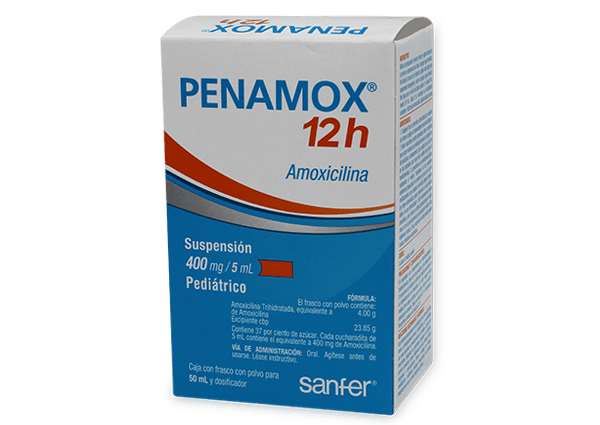 Penamox 12H Pediátrico 400 Mg Con 50 Ml De Suspensión - Compra en Prixz