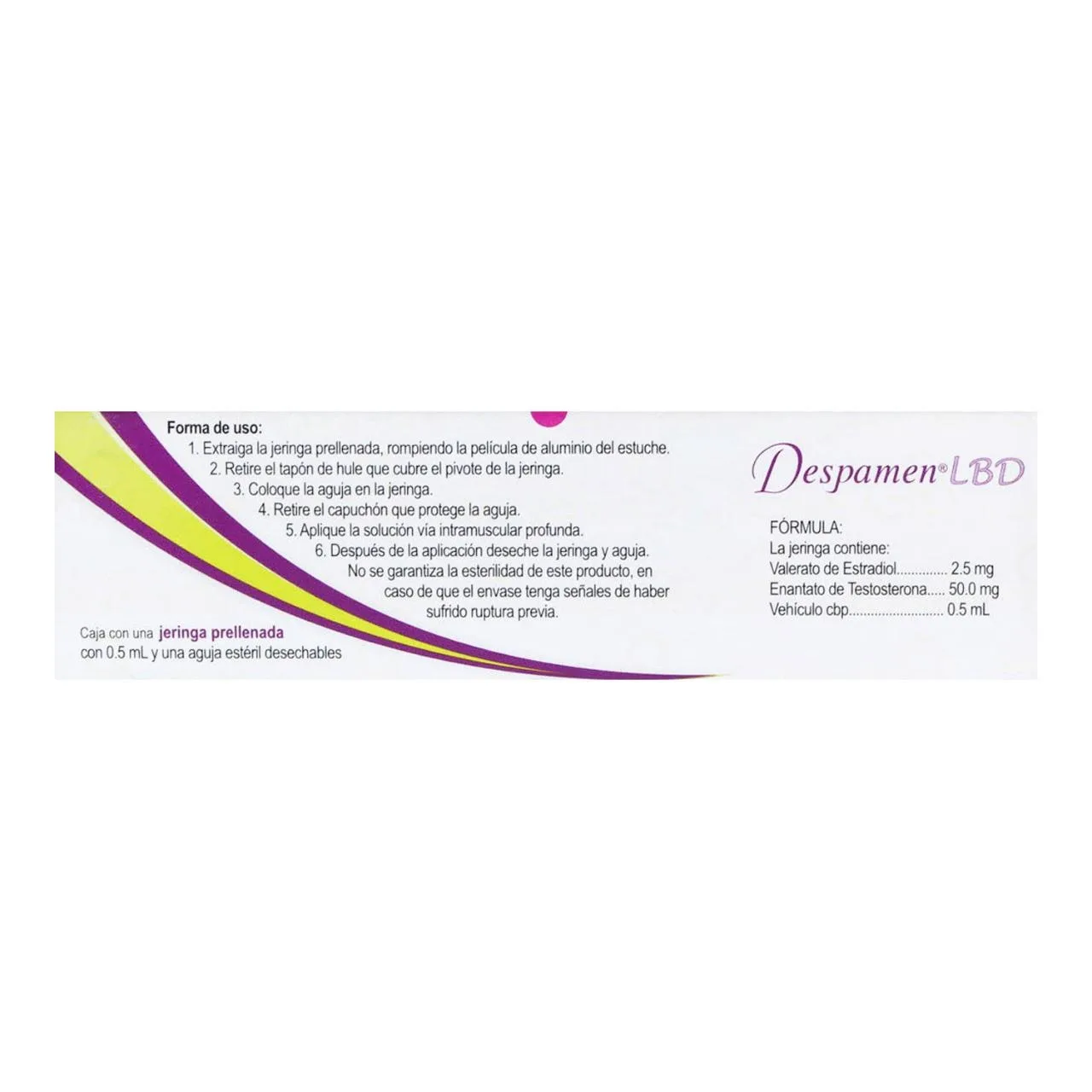 Despamen Lbd 50/2.5 Mg Solución Inyectable Jeringa Prellenada - Compra ...