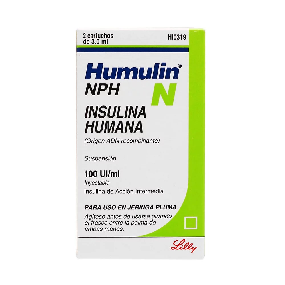 Humulin Nph 100 Ui Solución Inyectable Con 2 Cartuchos - Compra en Prixz