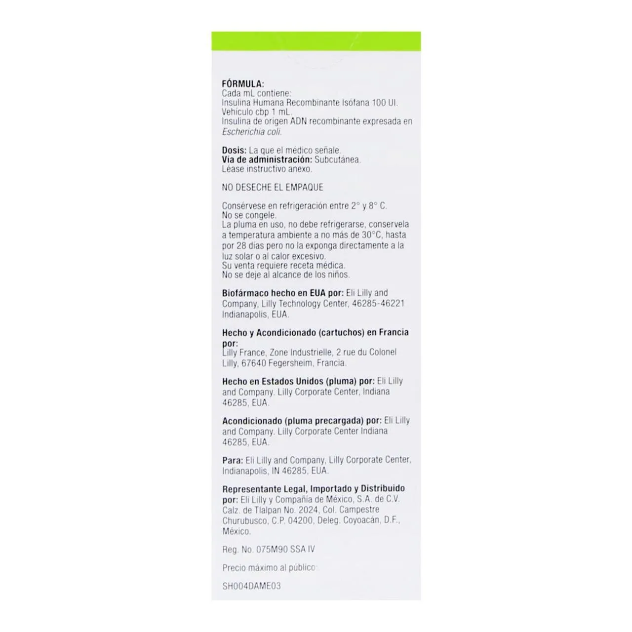 Humulin Nph 100 Ui Con 1 Pluma Precargada - Compra en Prixz