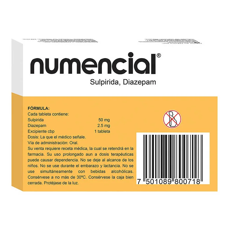 Numencial 50/2.5 Mg Con 30 Tabletas - Compra en Prixz