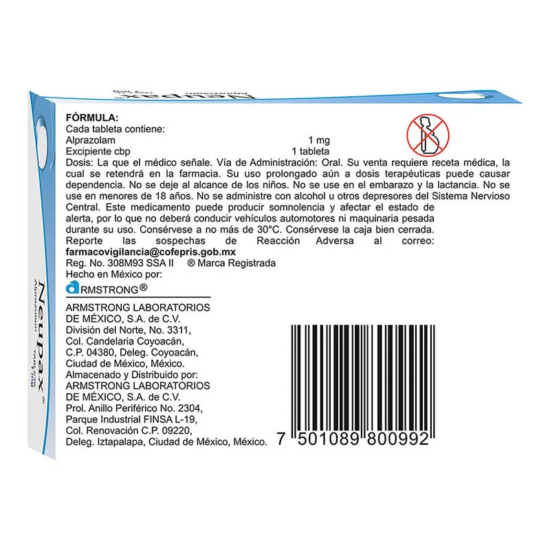 Neupax 1 Mg Con 30 Tabletas - Compra en Prixz