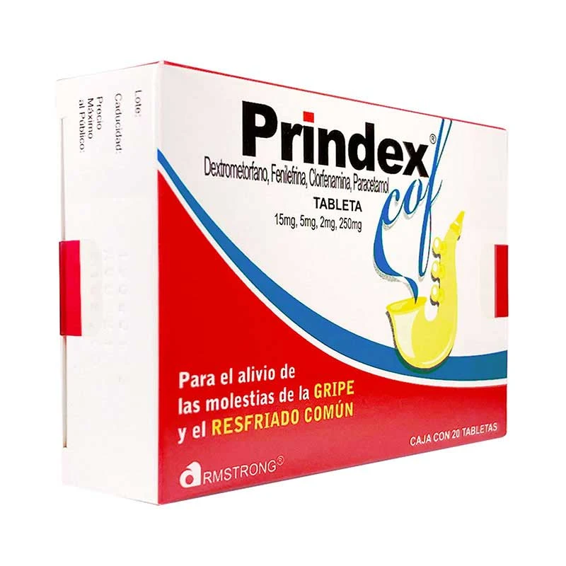 Prindex Cof 15/5/2/250 Mg Con 20 Tabletas - Compra en Prixz