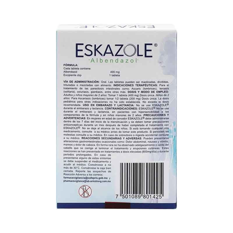 Eskazole 400 Mg Con 1 Tableta - Compra en Prixz