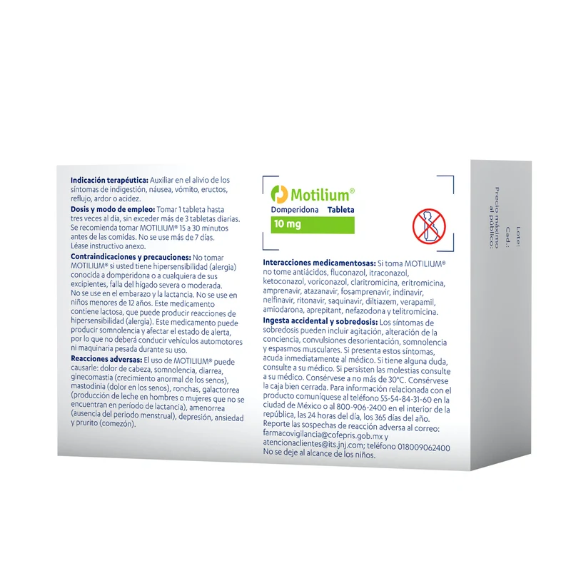Motilium 10 Mg Con 30 Tabletas - Compra en Prixz