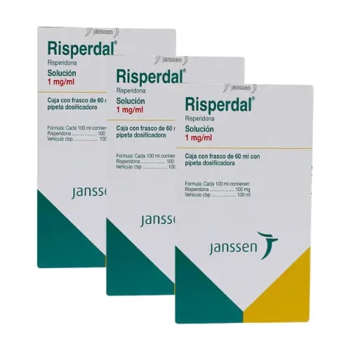 Oferta 2 Piezas + 1 Gratis - Risperdal Risperidona 1 Mg con 60 Ml De Solución - Compra en Prixz