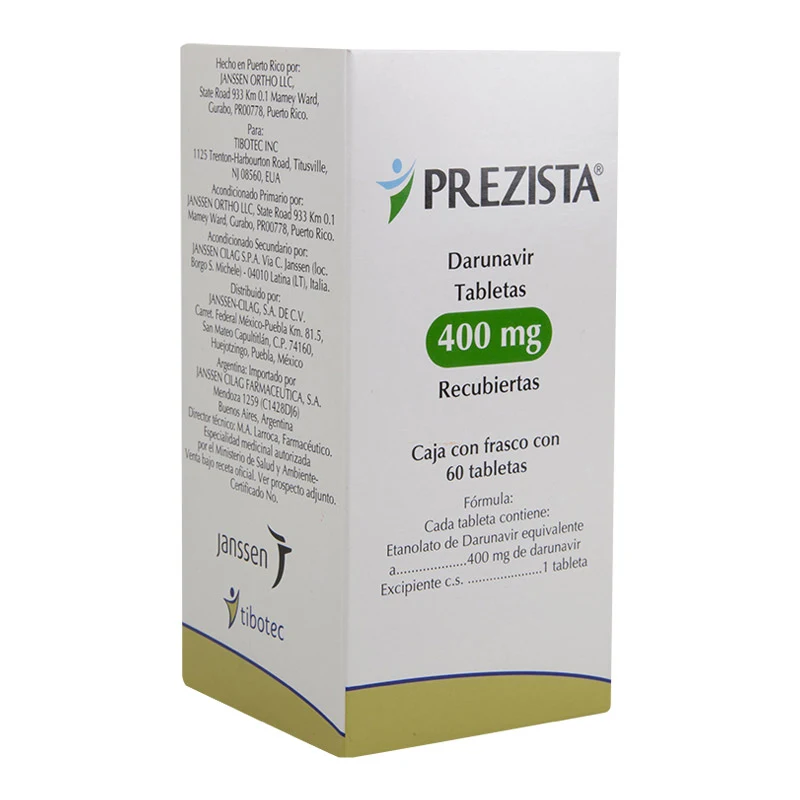 Prezista darunavir 400 mg con 60 tabletas - Compra en Prixz