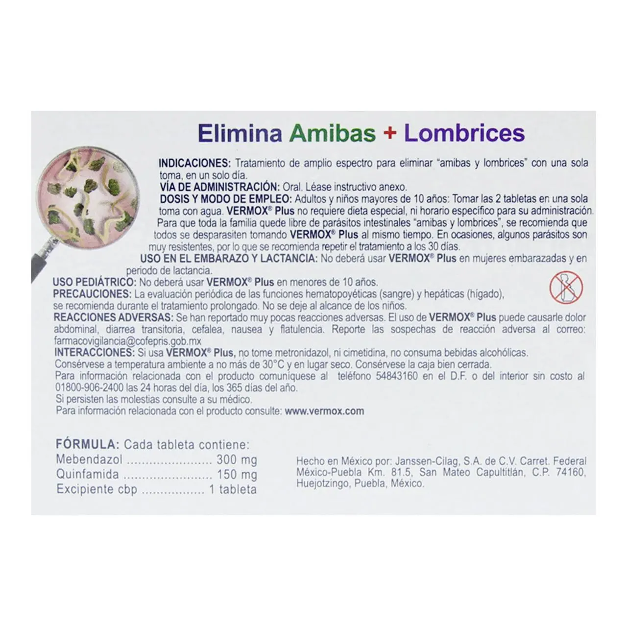 Vermox Plus 300/150 Mg Con 2 Tabletas Duopack - Compra en Prixz