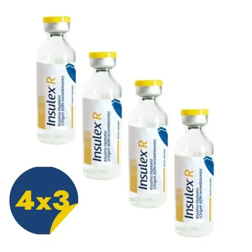 Insulex R 100 Ui Con 1 Frasco Con Ámpula Pack 4x3 - Compra en Prixz