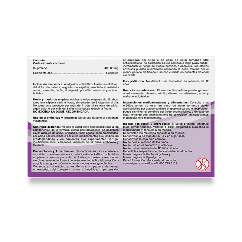 Eufenil Forte 400 Mg Con 10 Cápsulas - Compra en Prixz