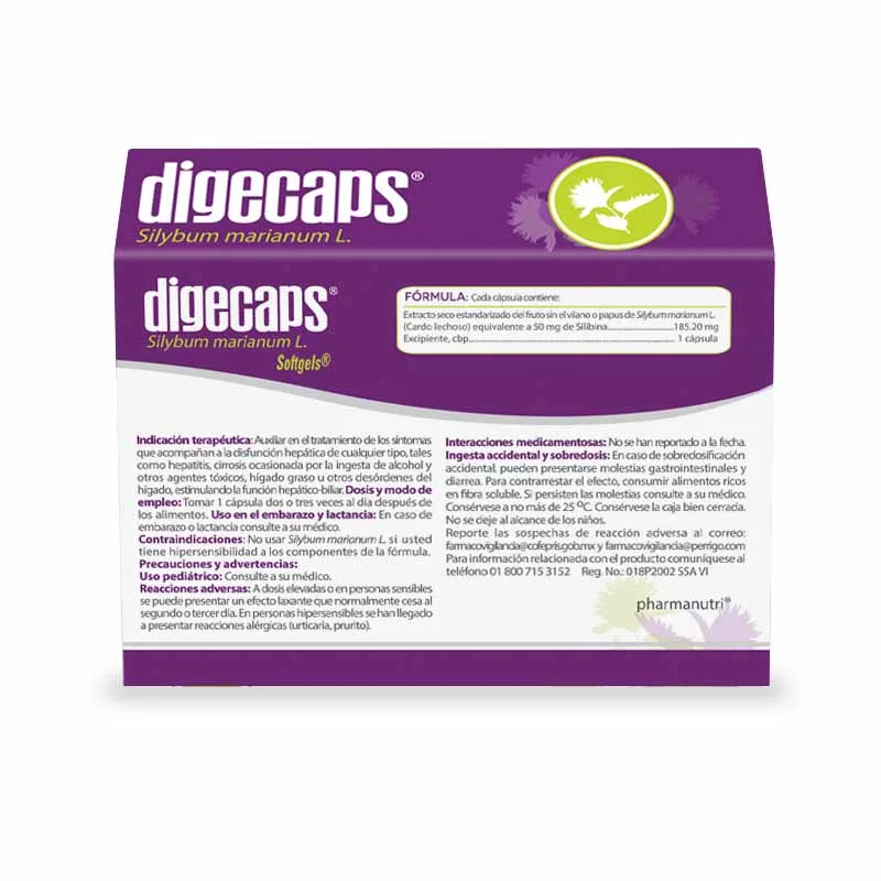 Digecaps 50 Mg Con 30 Cápsulas - Compra en Prixz