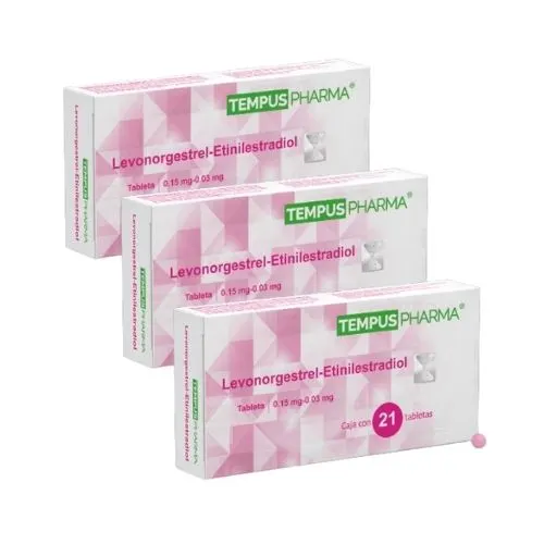 Tempus Pharma Levonorgestrel, Etinilestriadol 0.15/0.03 Mg Con 21 Tabletas Pack 3x2 - Compra en ...