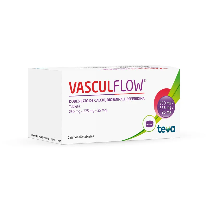 Vasculflow 250/225/25 Mg Con 60 Tabletas - Farmacia Prixz