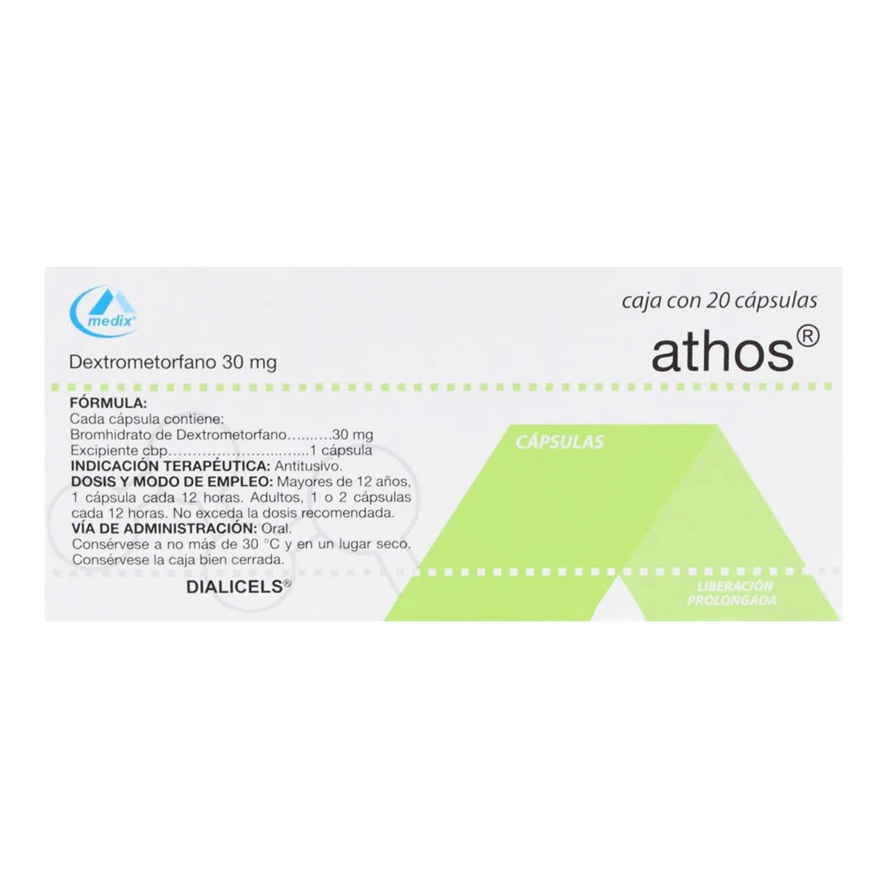 Athos 30 Mg Con 20 Cápsulas - Compra en Prixz