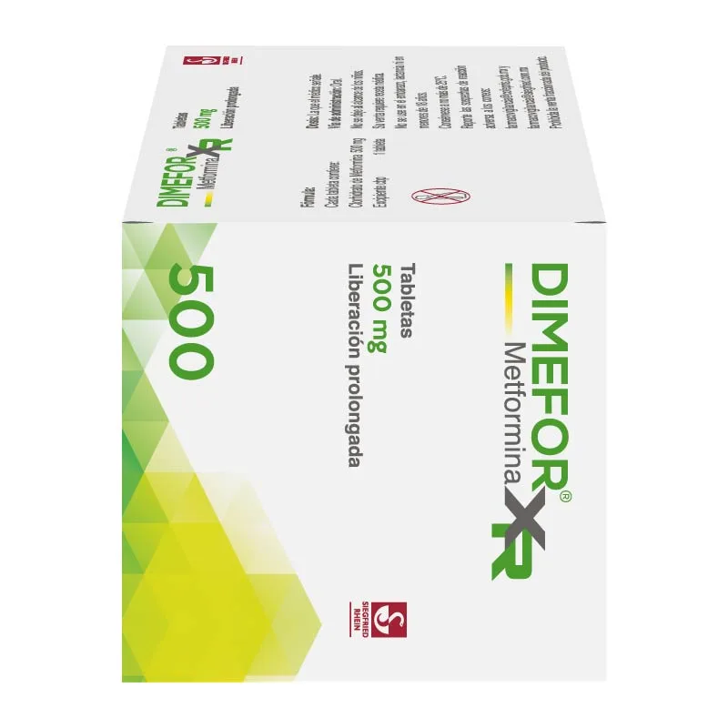 Dimefor Xr 500 Mg Con 60 Tabletas Liberación Prolongada - Compra en Prixz