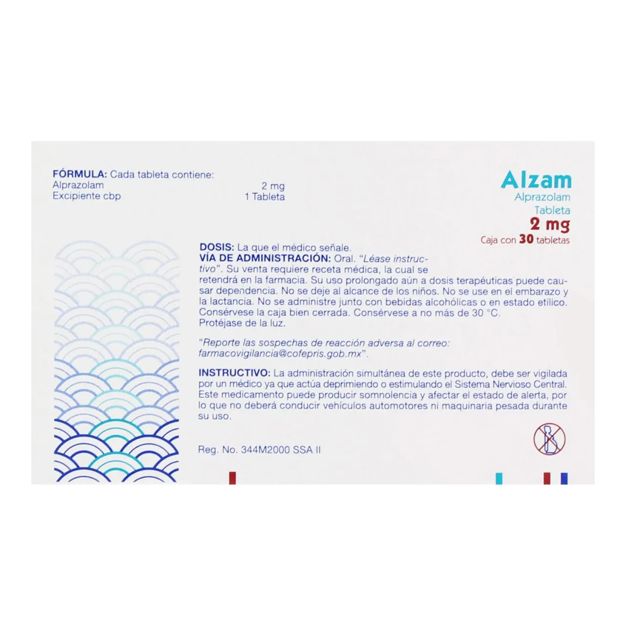 Alzam 2 Mg Con 30 Tabletas - Compra en Prixz