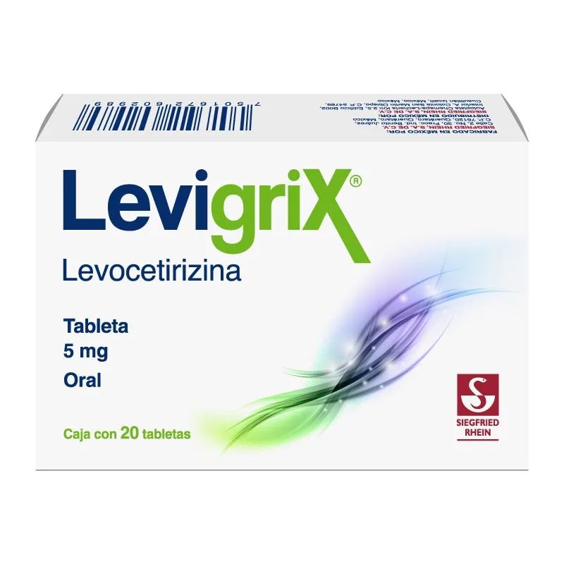 Levigrix 5 Mg Con 20 Tabletas - Farmacia Prixz