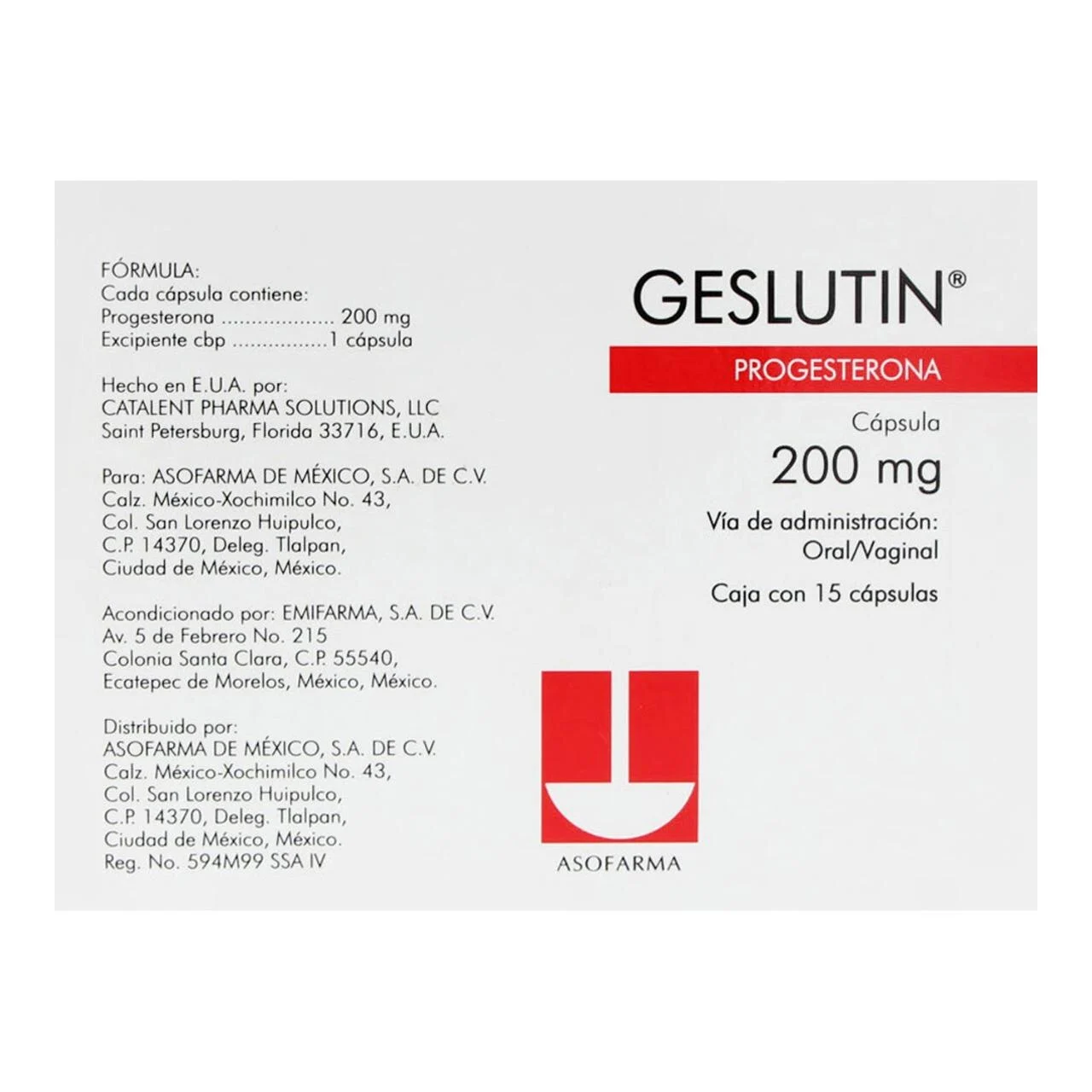 Geslutin 200 Mg Con 15 Cápsulas - Compra en Prixz