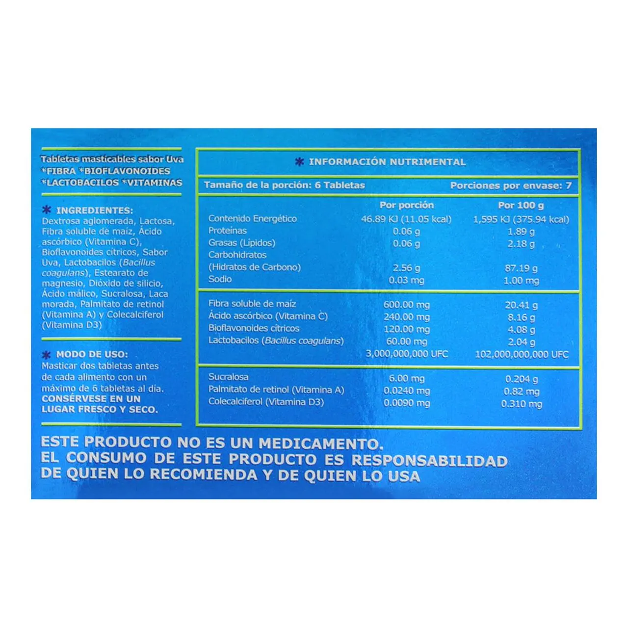 Xifer sa 490mg uva 42 tabletas masticables - Compra en Prixz