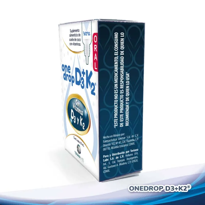 One Drop D3+K2 Suplemento Vitamínico Con 10 Ml De Solución - Compra en ...