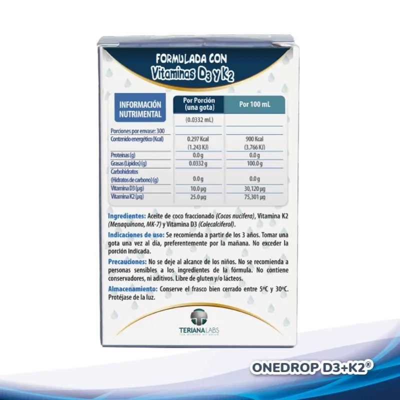 One Drop D3+K2 Suplemento Vitamínico Con 10 Ml De Solución - Compra en ...