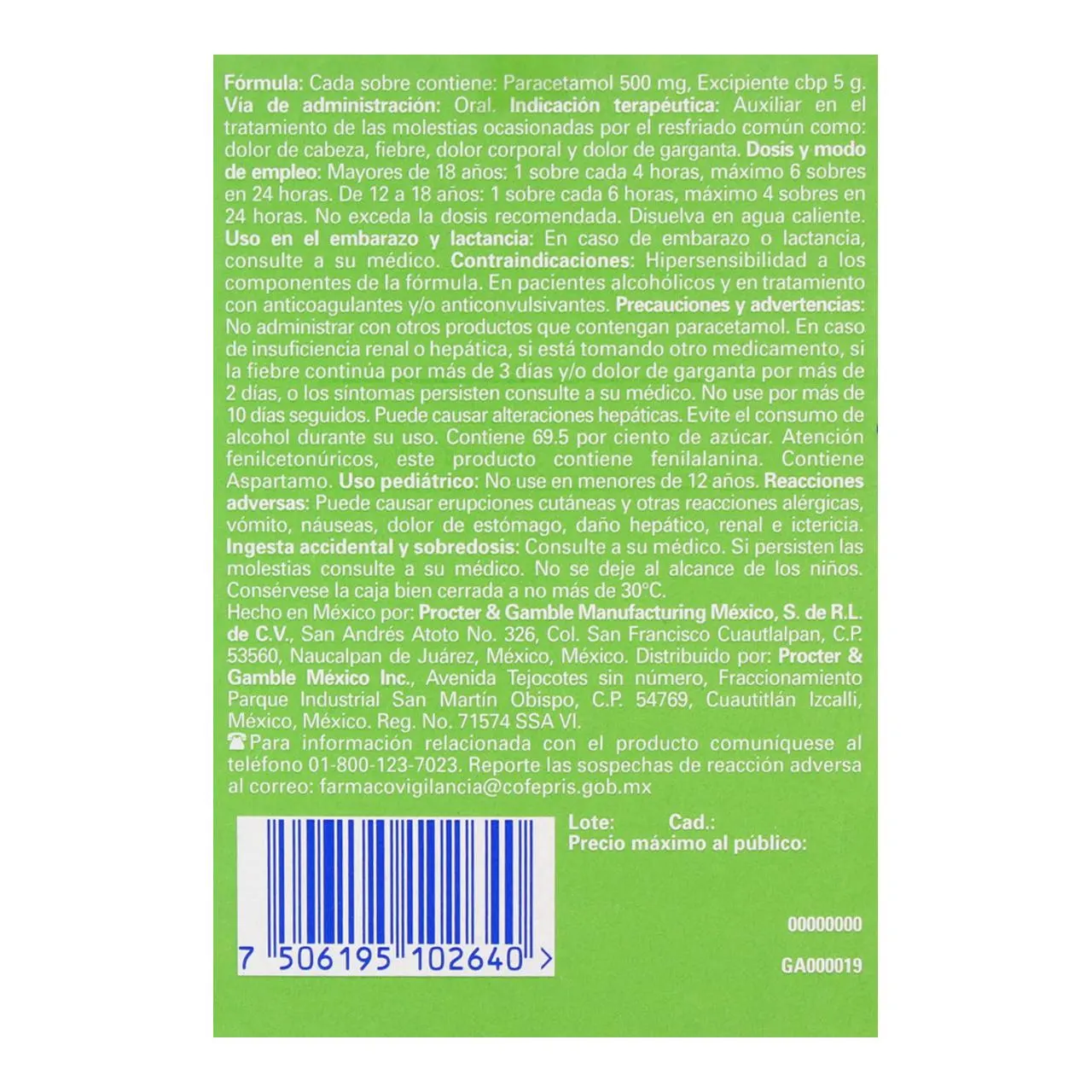 Vick Pyrena Manzanilla Té Limón Tila 500 Mg Con 5 Sobres - Compra en Prixz