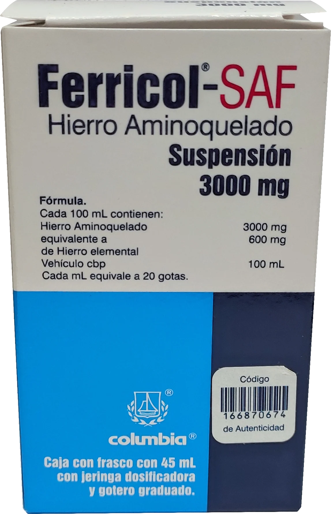 Ferricol 3000 Mg Suspensión Oral Con 45 Ml - Compra en Prixz