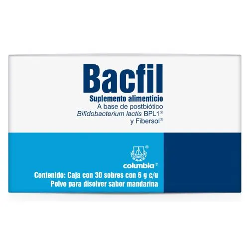 Bacfil Suplemento Alimenticio a base de Postbiótico BPL1 Con 30 Sobres ...