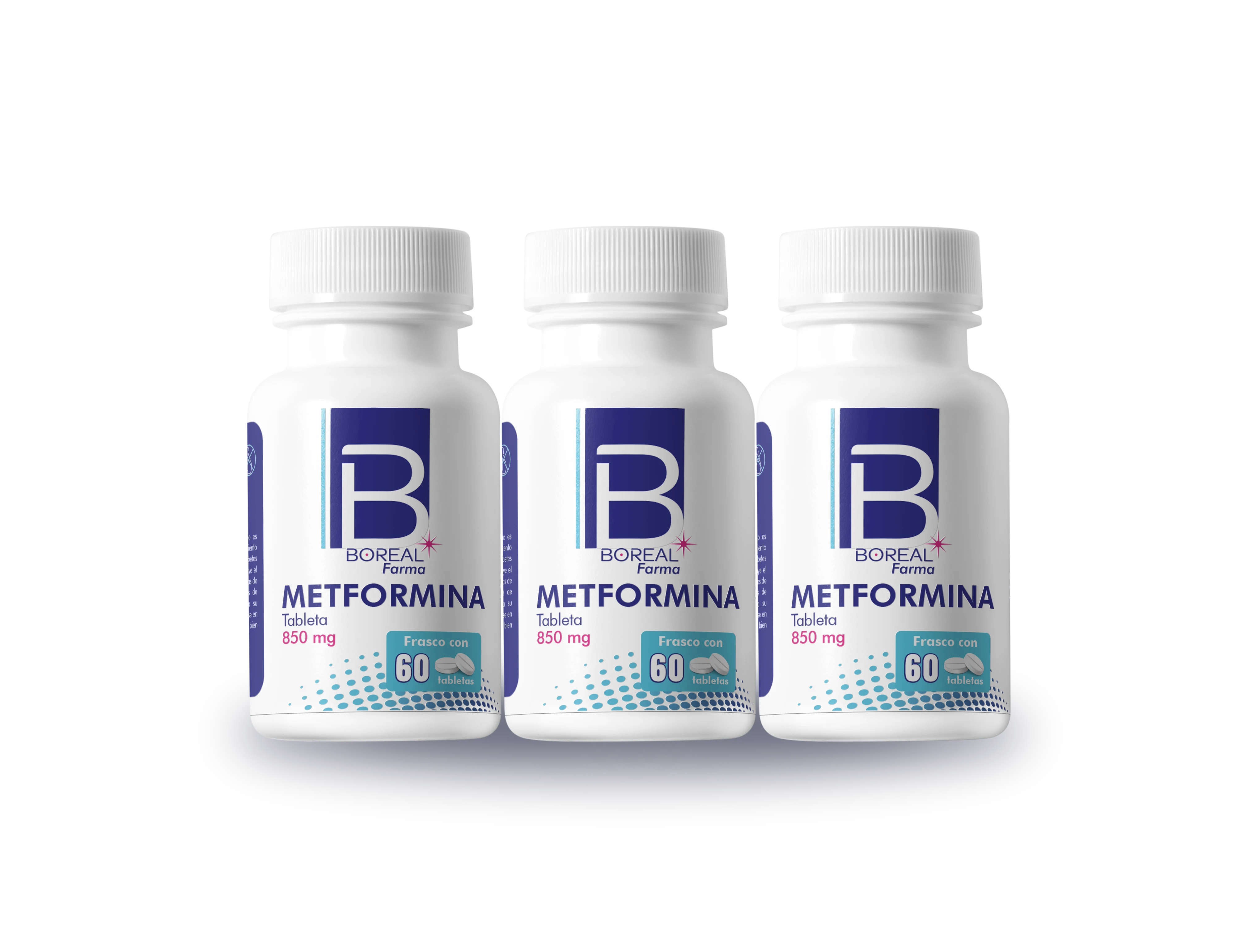 Boreal farma Metfomina 850 Mg Con 60 Tabletas Pack 3 - Compra en Prixz