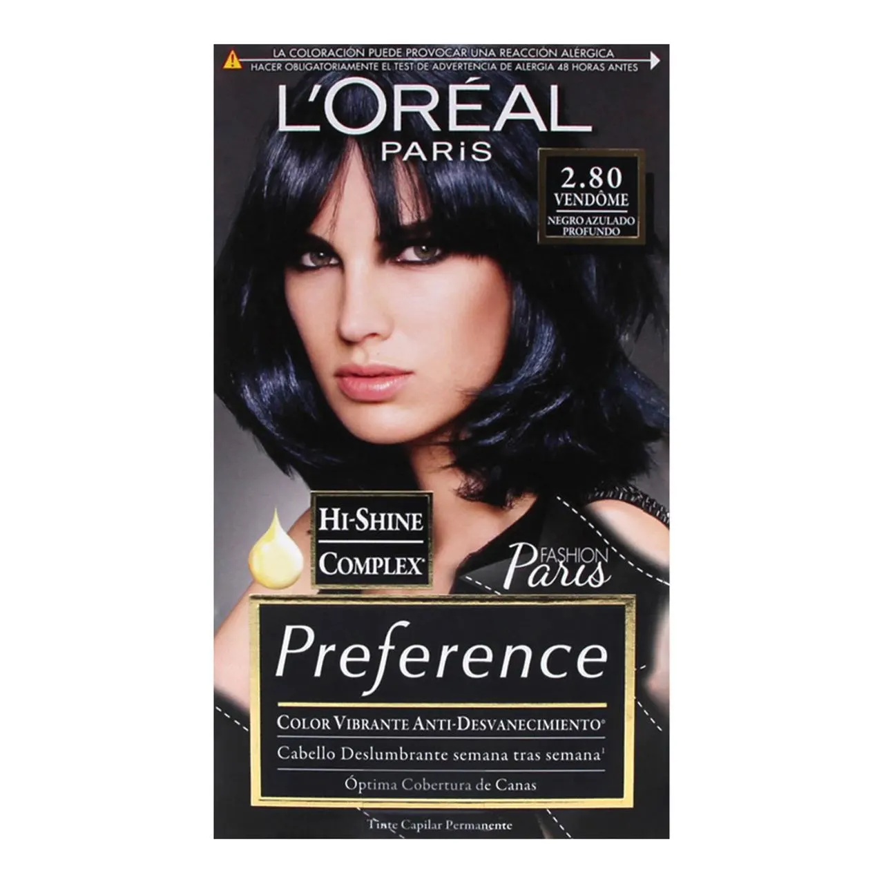 Tinte l'oréal preference color negro azulado profundo (2.80) 5 pzas ...