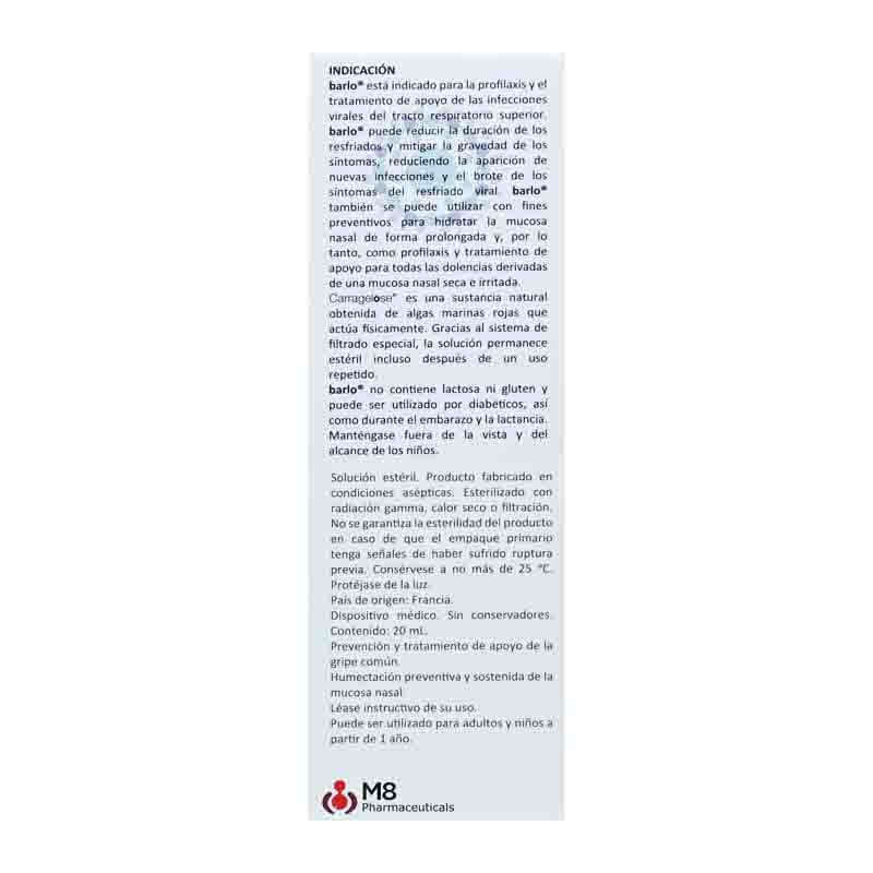Barlo Solución Nasal Spray 20 ml | Higiene Nasal | Prixz