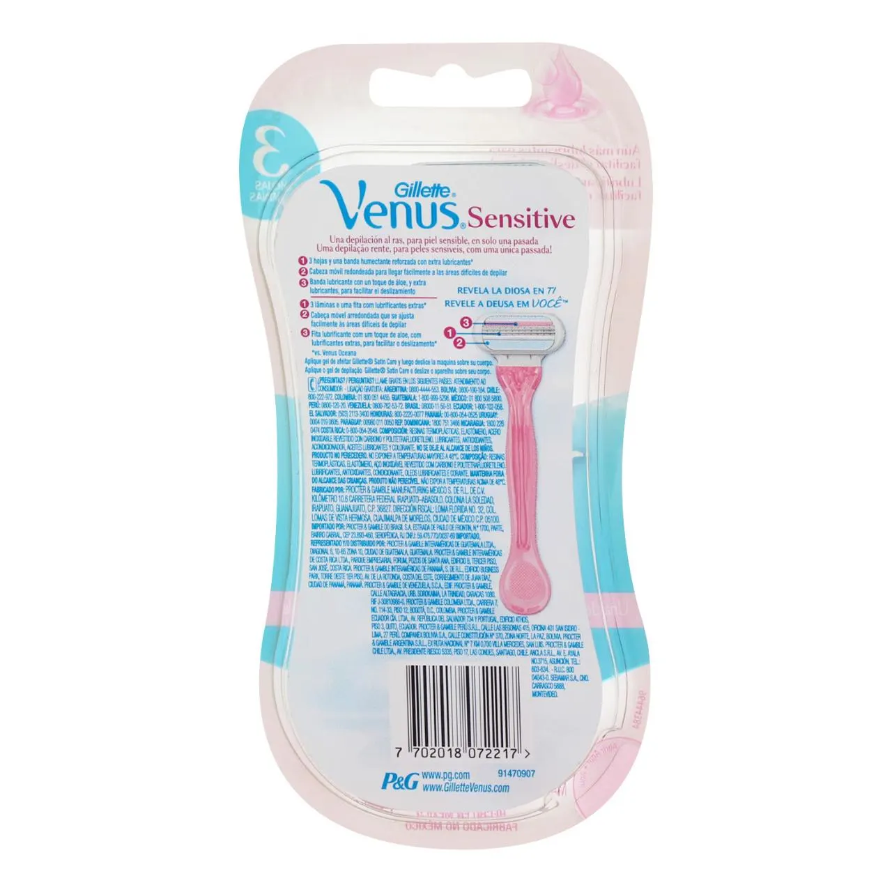 Gillette Venus Sensitive Rastrillo Para Afeitar Con 2 Piezas - Compra ...