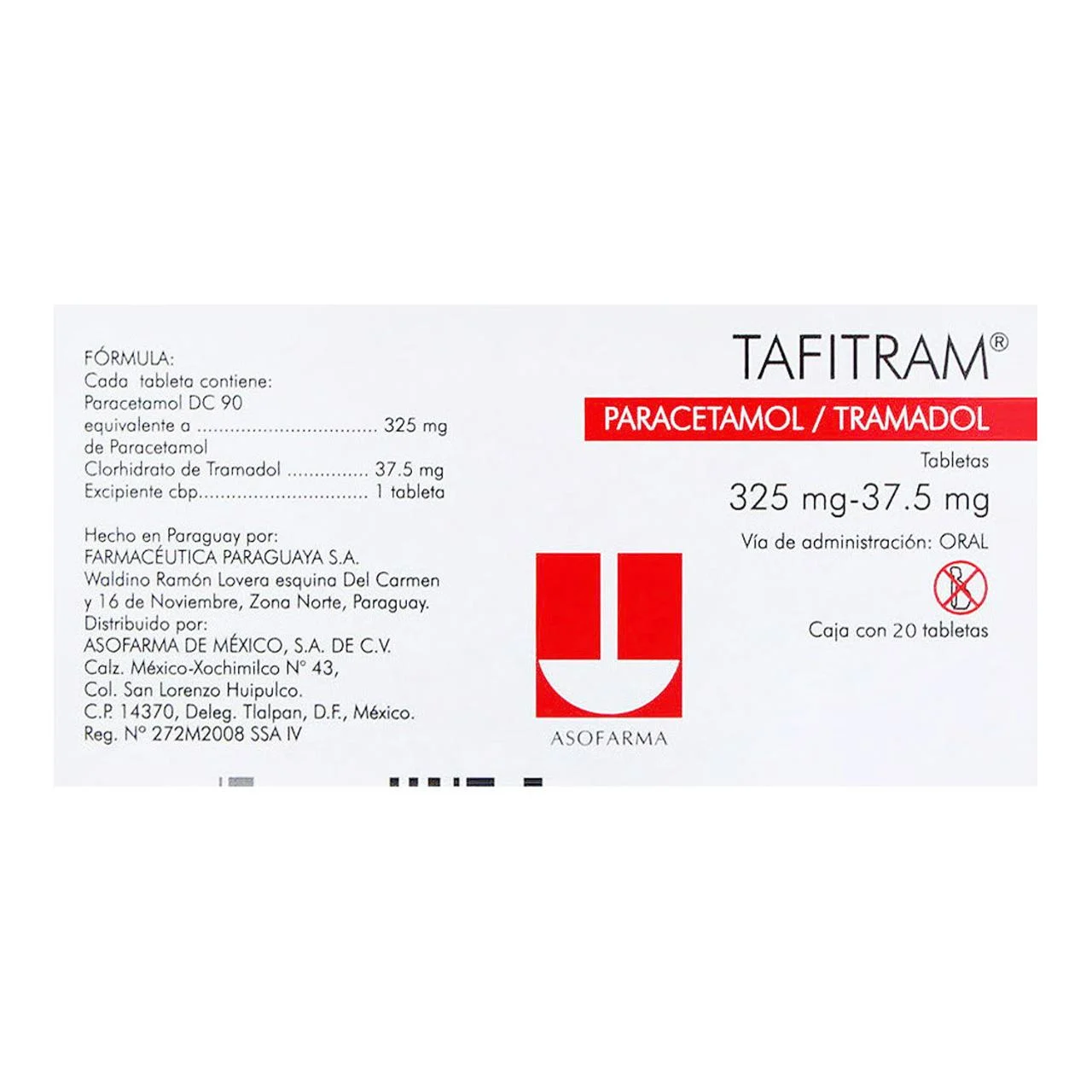Tafitram 325/37.5 Mg Con 20 Tabletas - Compra en Prixz