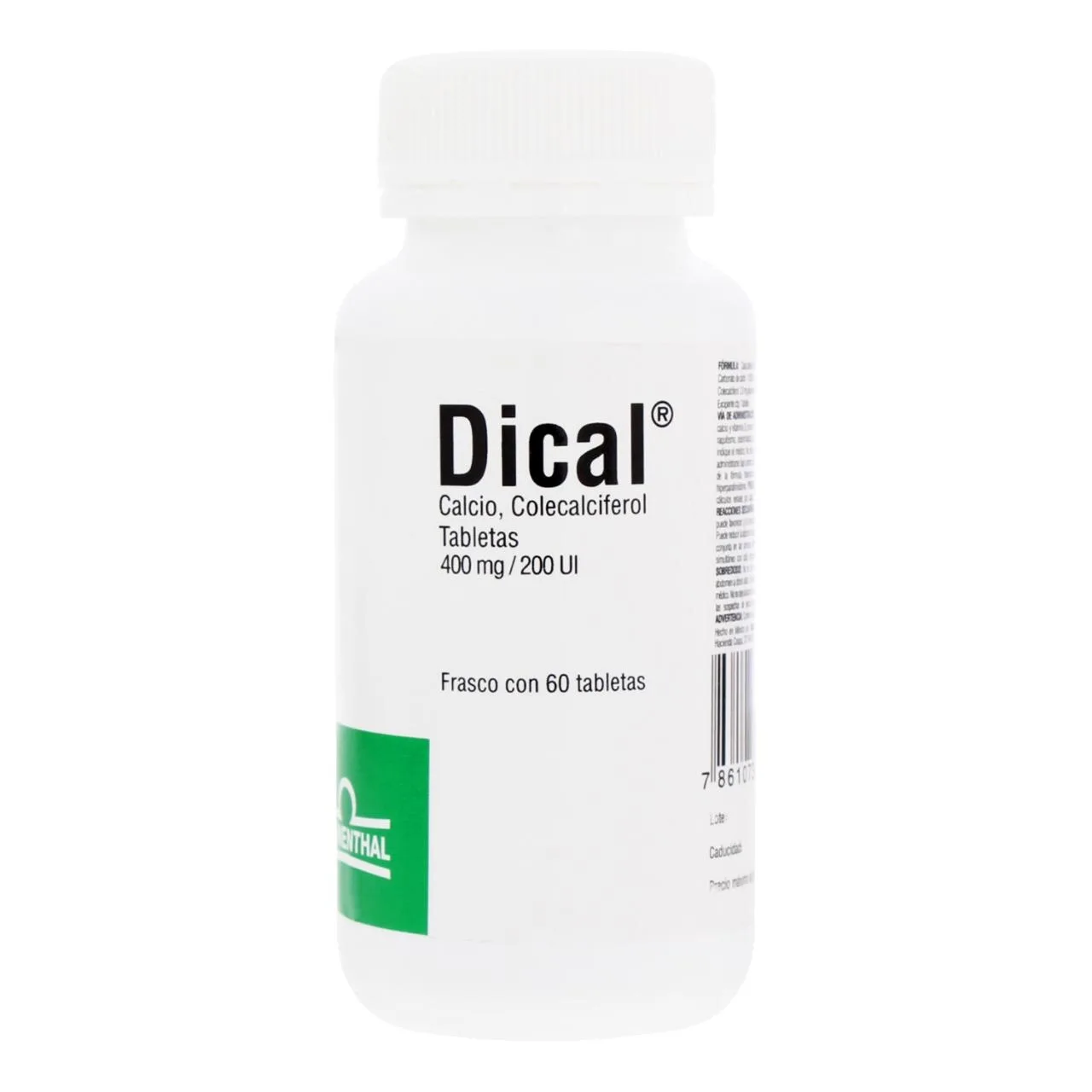Compra Dical 400Mg/200Ui Con 60 Tabletas en Oferta