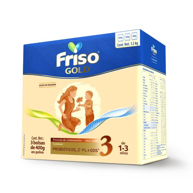 Friso Gold Etapa 3 Fórmula Infantil De 1 A 3 Años Con 3 Bolsas De 400 G ...