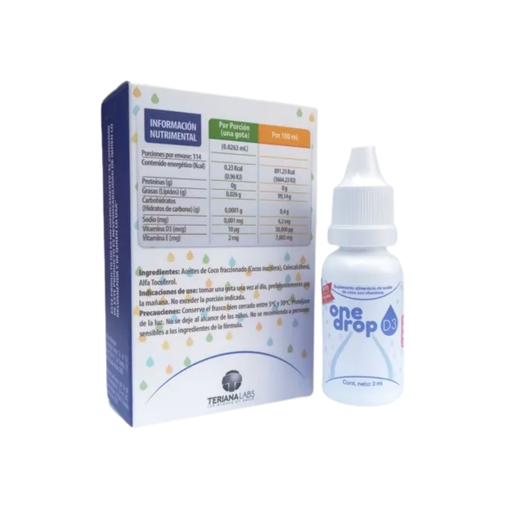 One Drop D3 Gotas 3 mL – Suplemento de vitamina D3