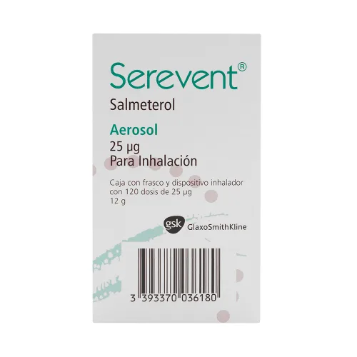 Serevent salmeterol 25 mcg con 120 dosis - Farmacia a domicilio