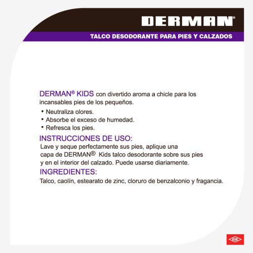 Derman Kids Aroma Chicle Polvo 80 G Prixz Farmacia Online