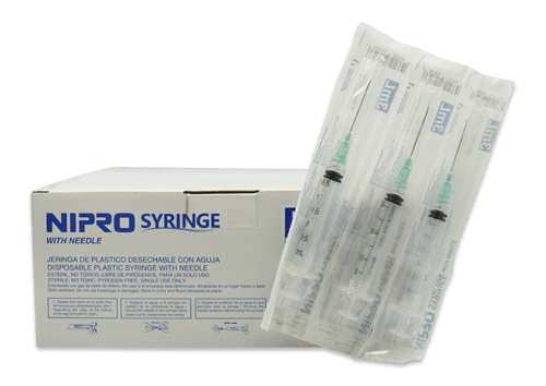 Compra Nipro Jeringa De Plástico 21X32Mm 3 Ml Con 100 Jeingas en Oferta