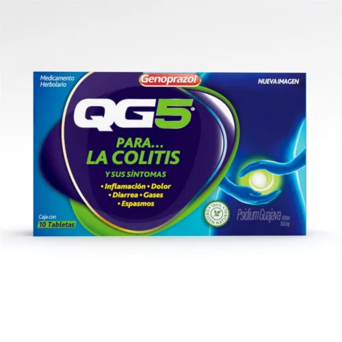 Qg5 Alivio Para La Colitis 166.6 Mg Con 10 Tabletas - Farmacia a domicilio