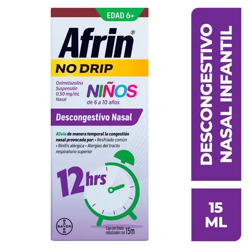 Afrin No Drip Infantil Spray Nasal 15 mL – Congestión nasal