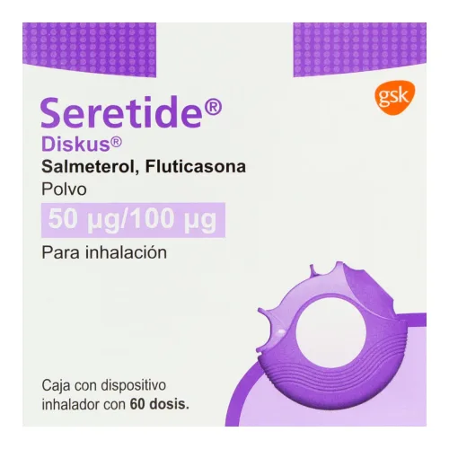 Inhalador Seretide Disk 50/100 mg C60 - Afecciones respiratorias