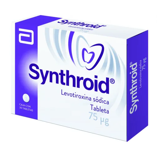 Synthroid Levot 75 mg C30 - Evita crecimiento anormal tiroides