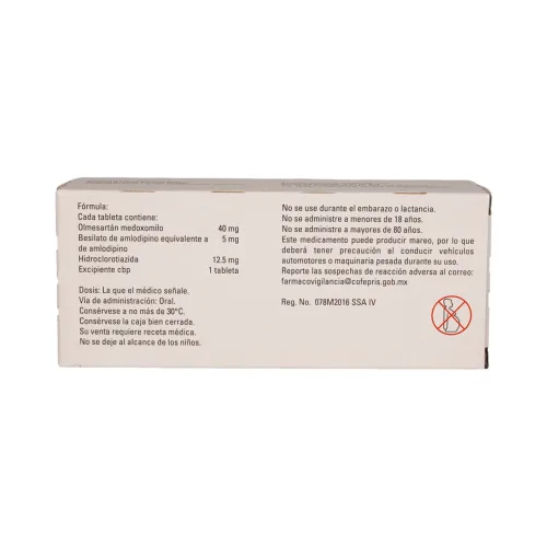 Almetec Tri 40/5/12.5 mg C28 - Para manejo de hipertensión