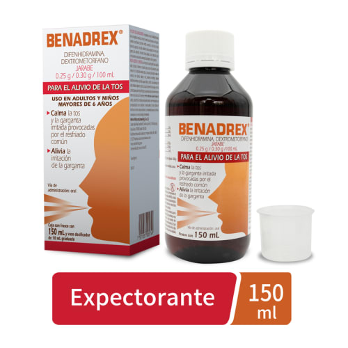 Compra Benadrex 0.25/0.30 G Con 150 Ml Jarabe en Oferta