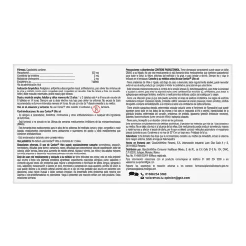 CONTAC ULTRA CON 12 TABLETAS – Alivio sintomático de la tos